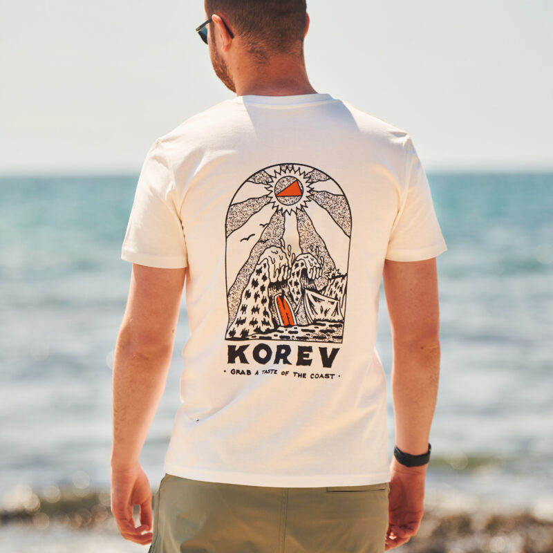 'Beach Break' korev t-shirt in white