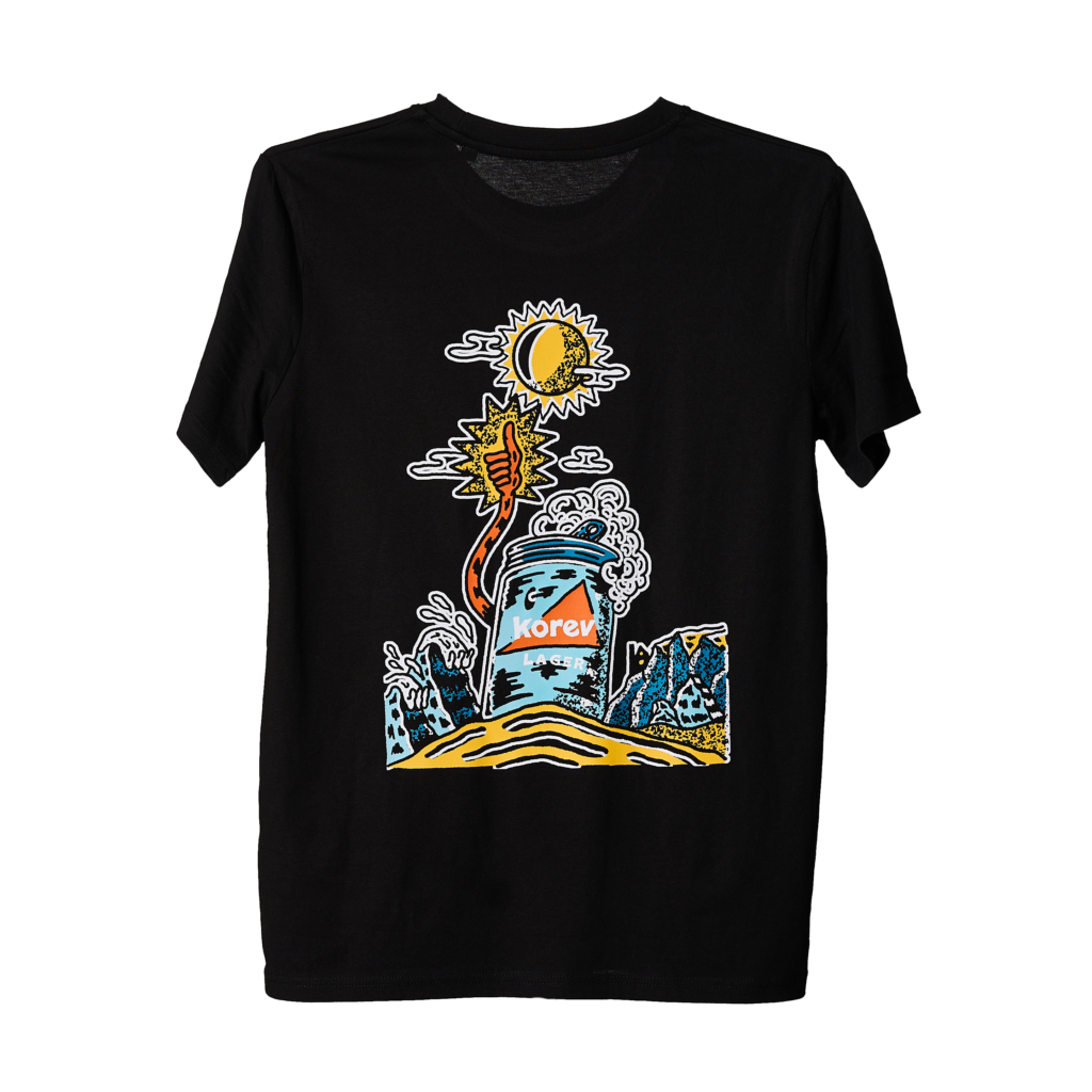 'Golden Sands' korev t-shirt in black