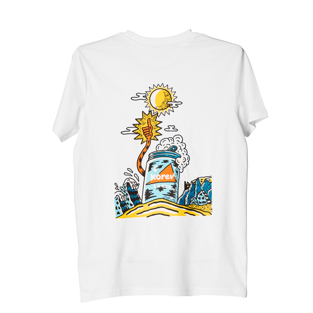 'Golden Sands' korev t-shirt in white